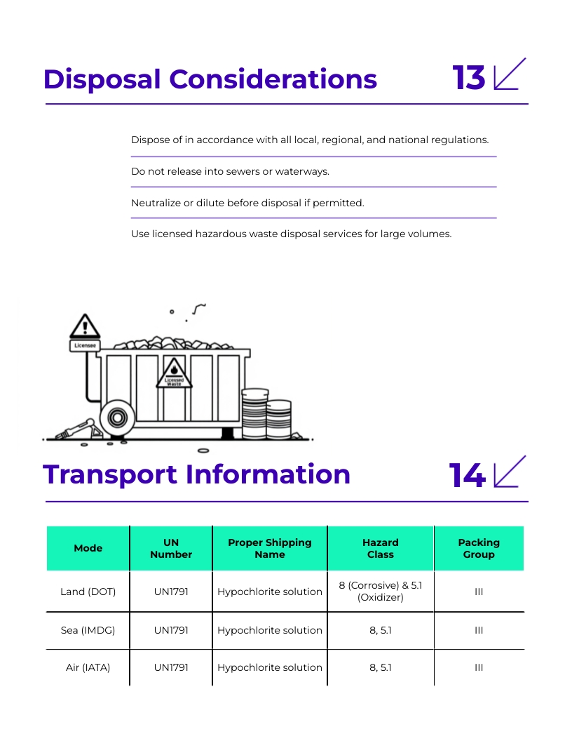 Chemical Safety Data Sheet Template | Visme