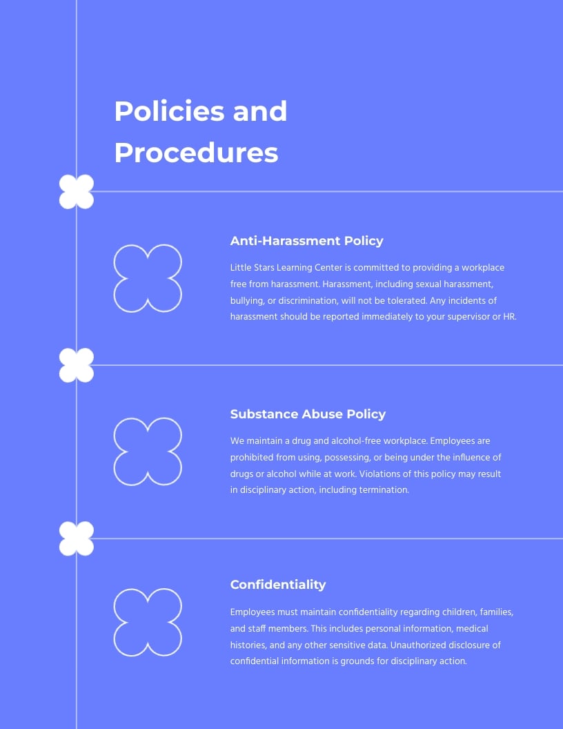 Childcare Employee Handbook Template | Visme