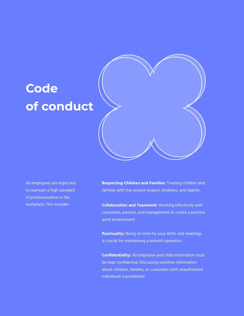 Childcare Employee Handbook Template | Visme