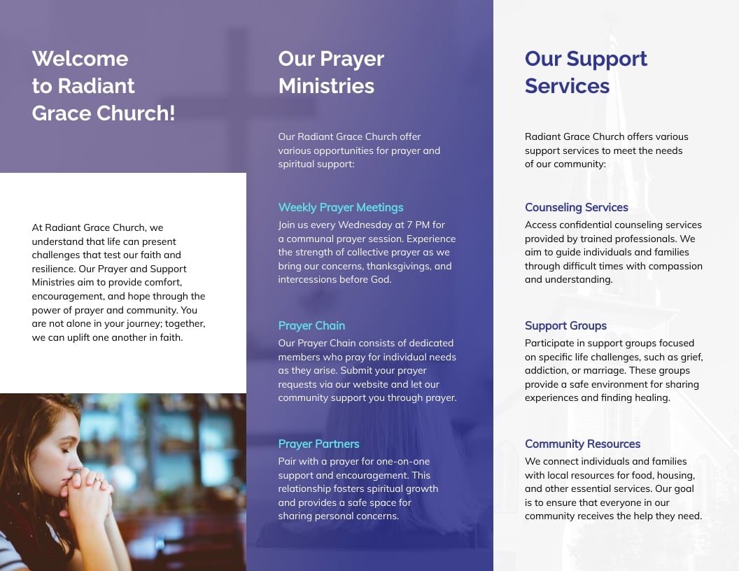 Church Mission Brochure Template | Visme
