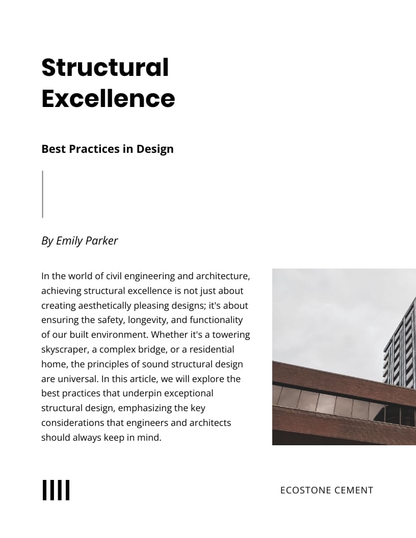 Civil Engineering Magazine Template | Visme