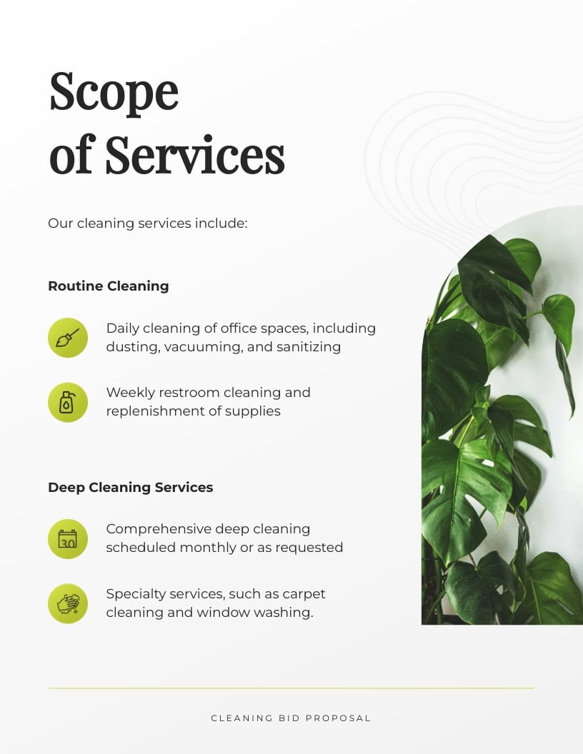 Cleaning Bid Proposal Template | Visme