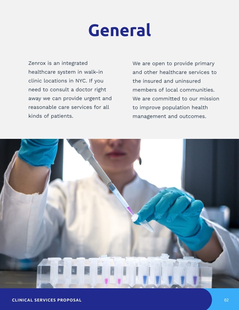 Clinical Laboratory Services Proposal Template | Visme