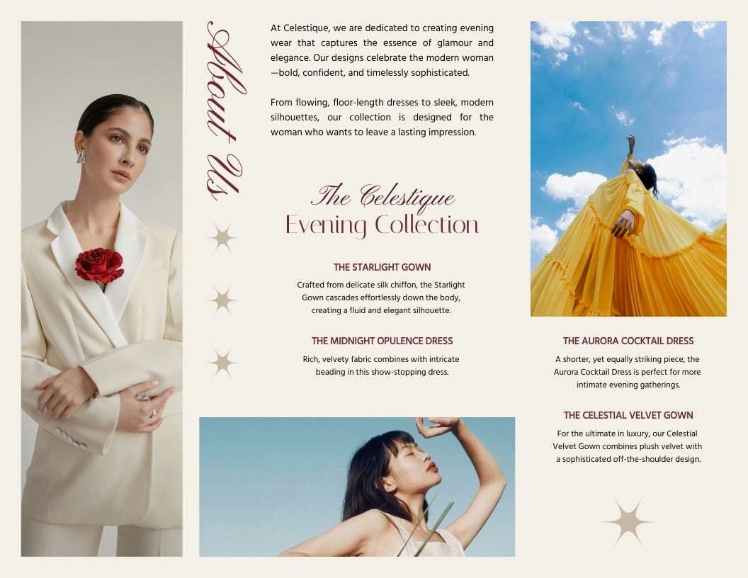 Clothing Fashion Brochure Template | Visme