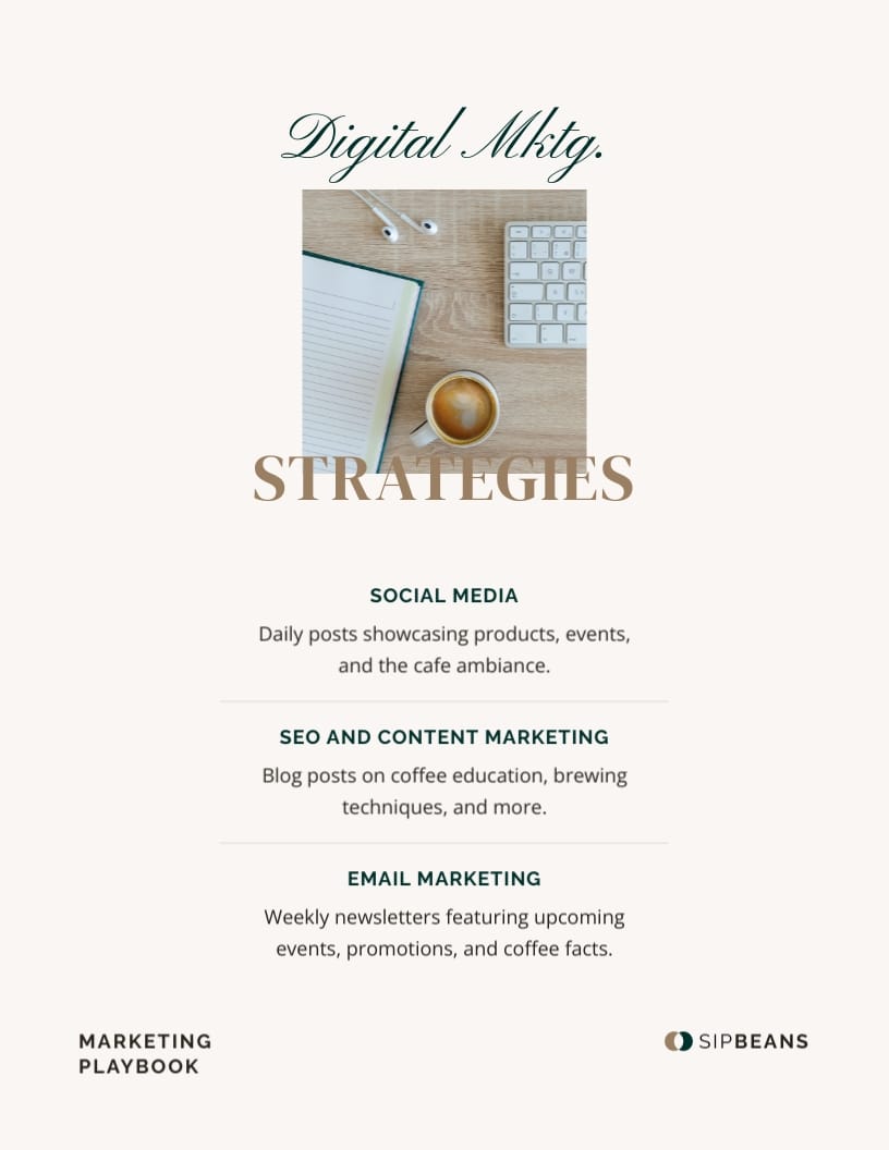 Coffee Brand Marketing Playbook Template | Visme