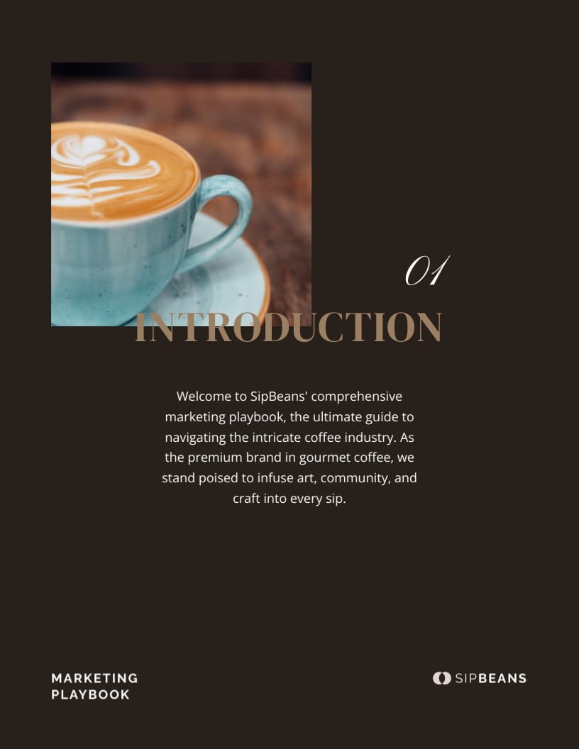 Coffee Brand Marketing Playbook Template | Visme