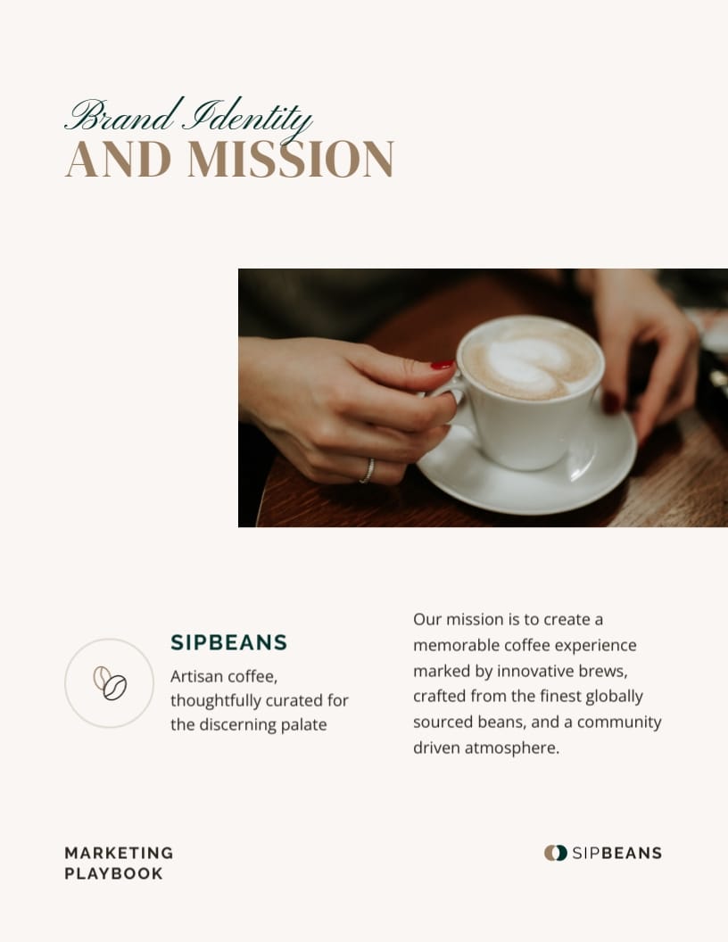 Coffee Brand Marketing Playbook Template | Visme