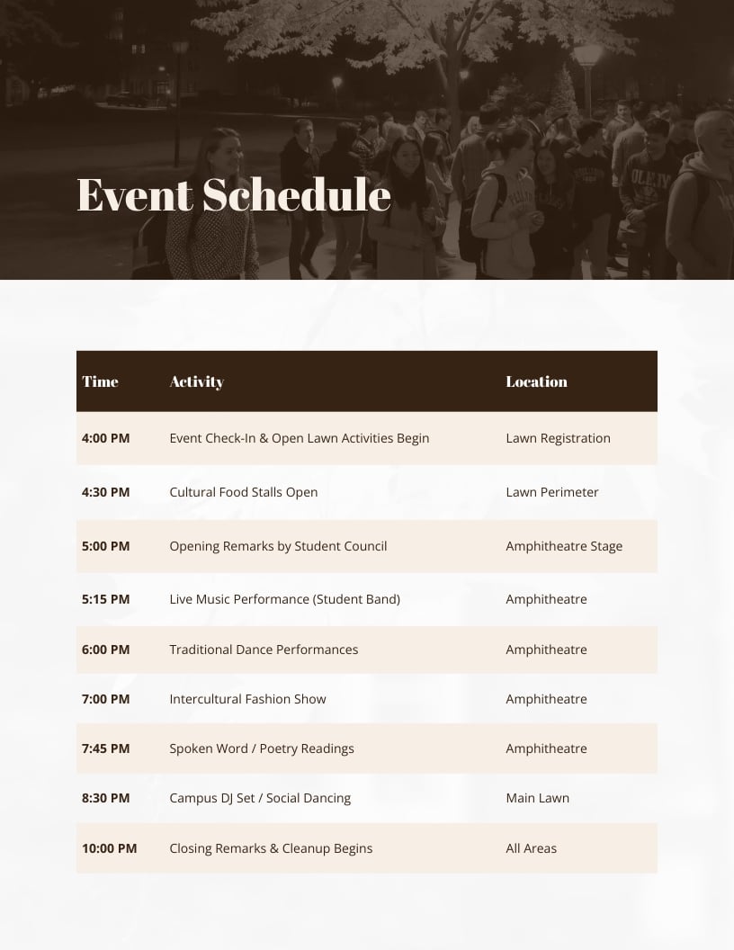 College Event Proposal Template | Visme