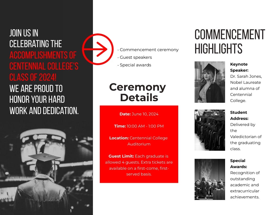 College Graduation Brochure Template | Visme