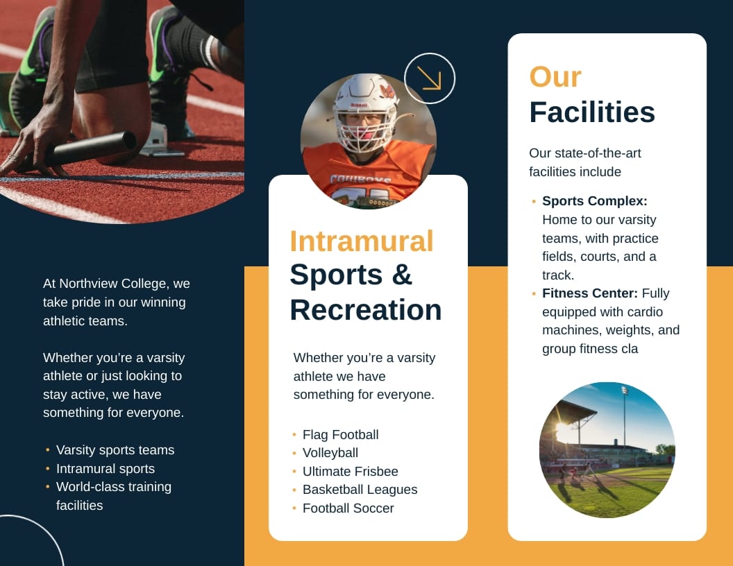 College Sports Brochure Template | Visme