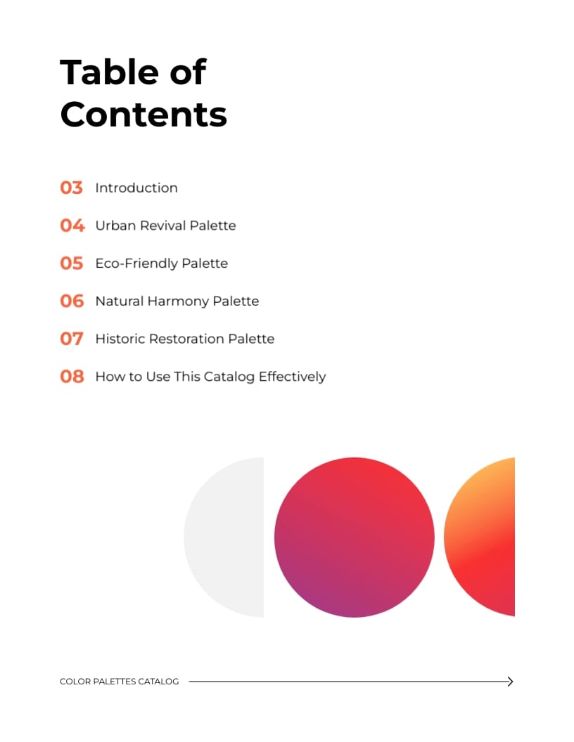 Color Palettes Catalog Template | Visme