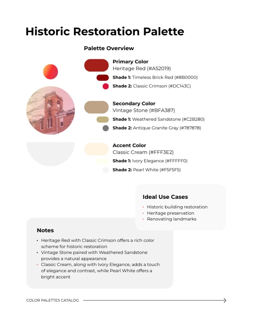 Color Palettes Catalog Template | Visme