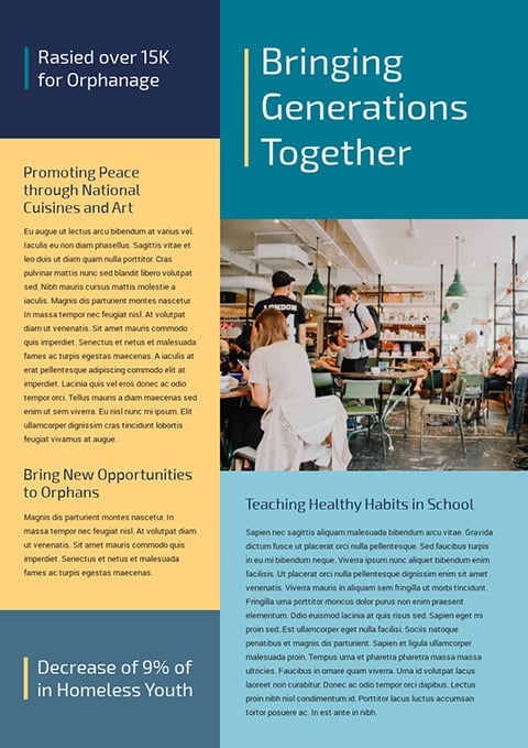 Community Service Project Newsletter Template | Visme