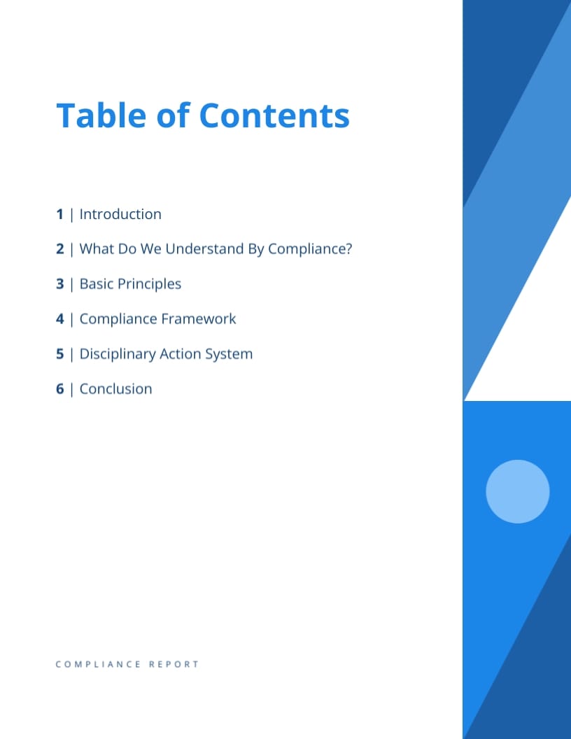 Company Compliance Report Template | Visme