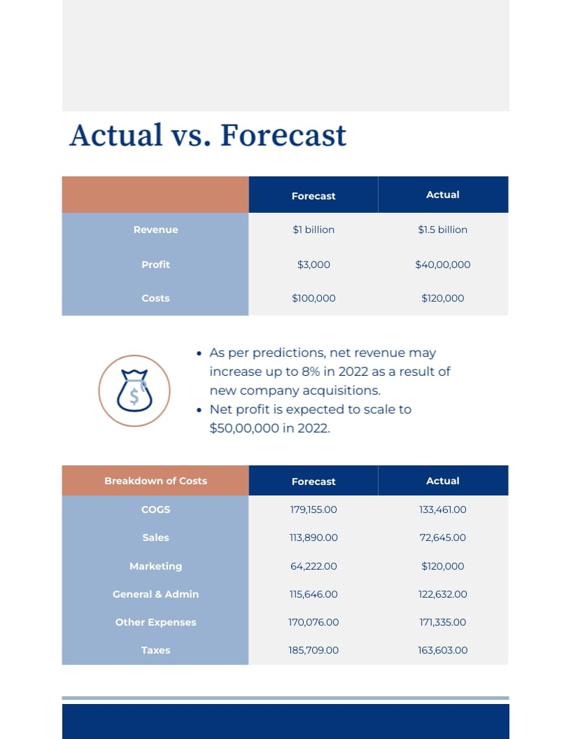 Company Finance Report Template | Visme