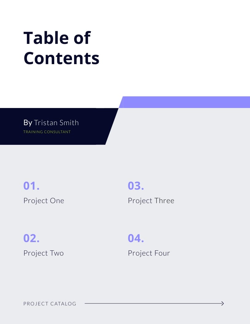 Company Project Catalog Template | Visme
