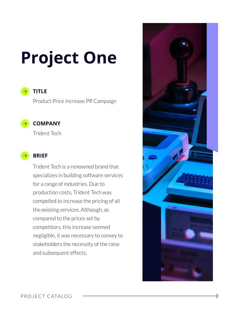 Company Project Catalog Template | Visme