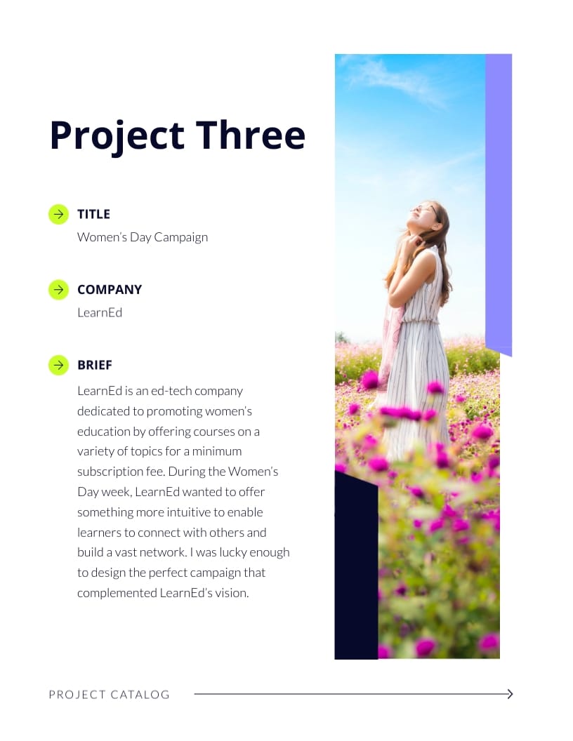 Company Project Catalog Template | Visme