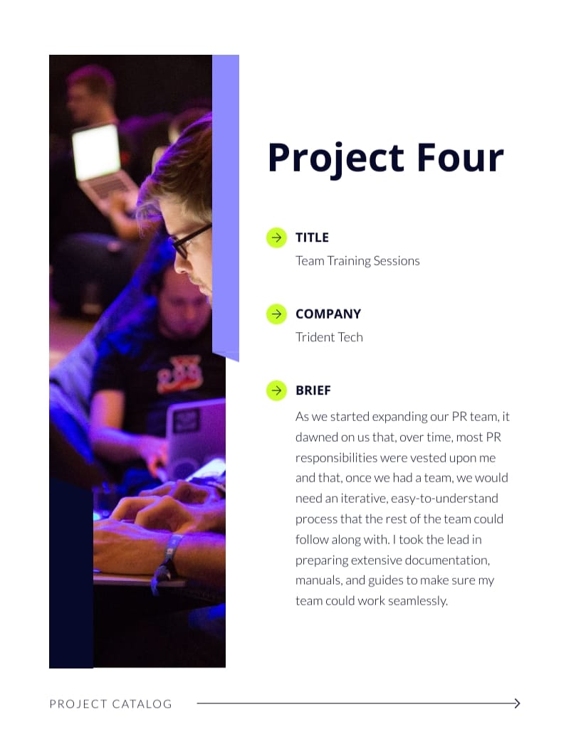 Company Project Catalog Template | Visme