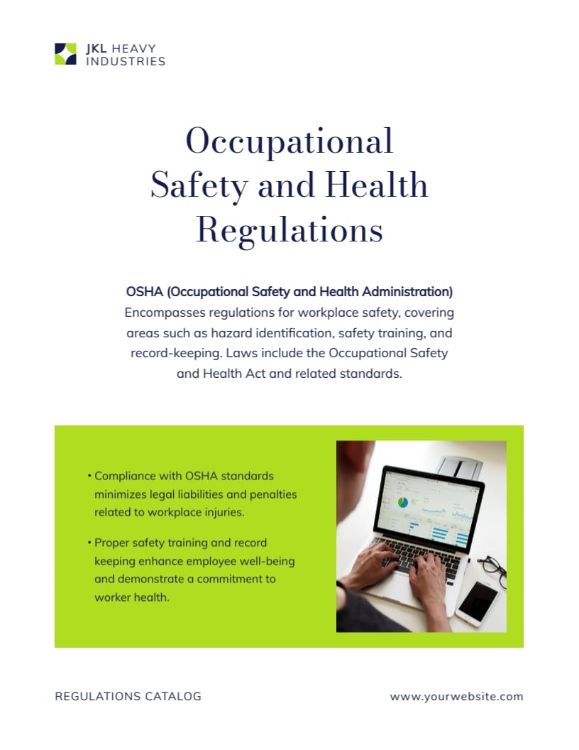 Company Regulations Catalog Template | Visme