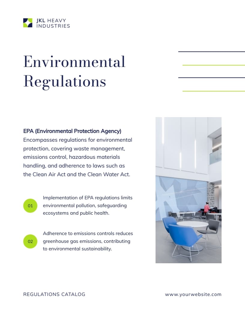 Company Regulations Catalog Template | Visme