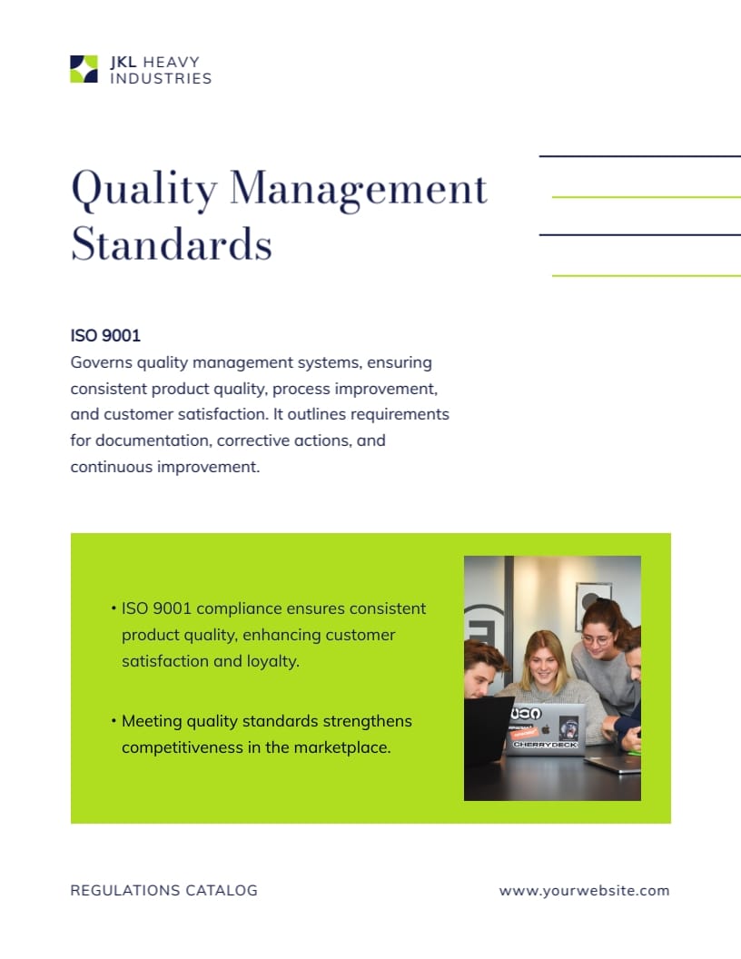 Company Regulations Catalog Template | Visme