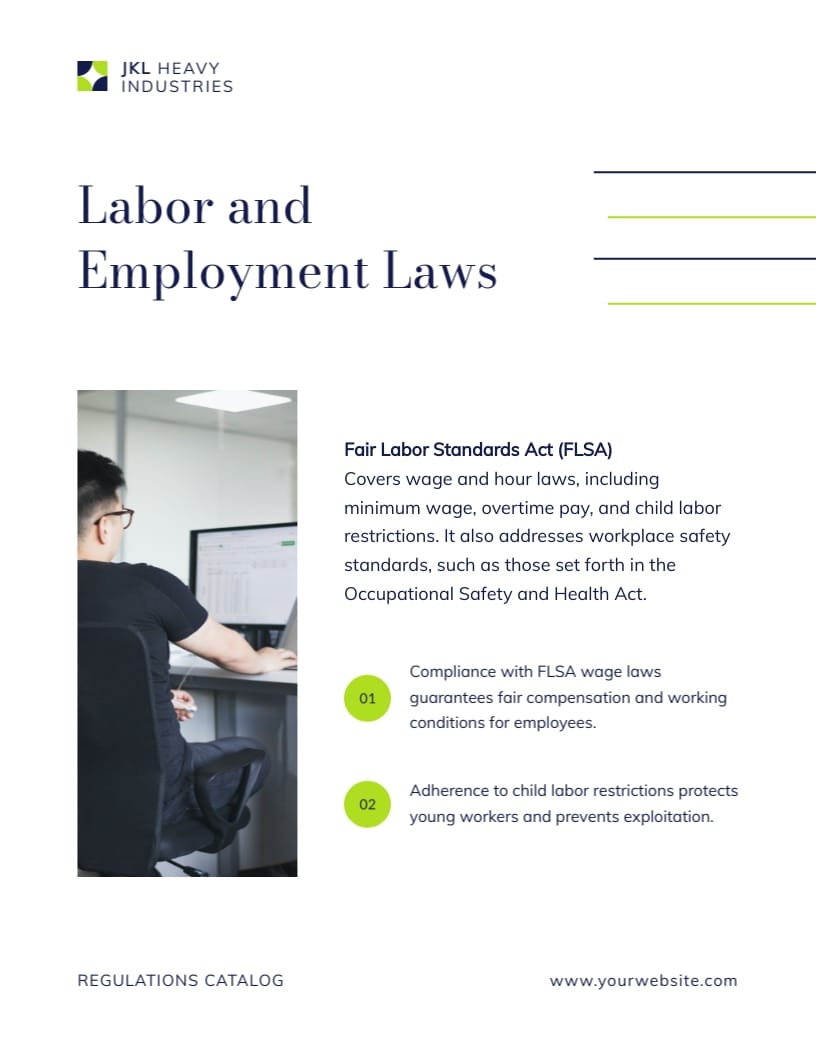 Company Regulations Catalog Template | Visme