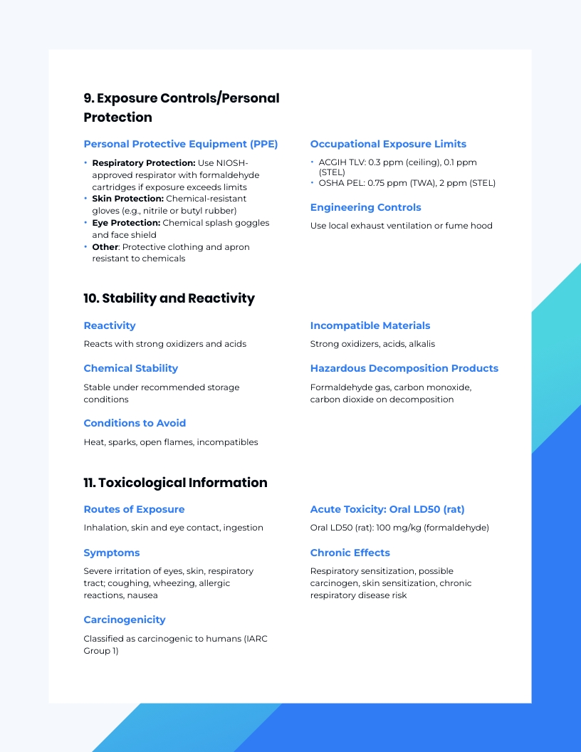 Compliance Tool Safety Data Sheet Template | Visme