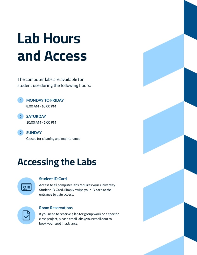 Computer Lab Orientation Guide Template | Visme