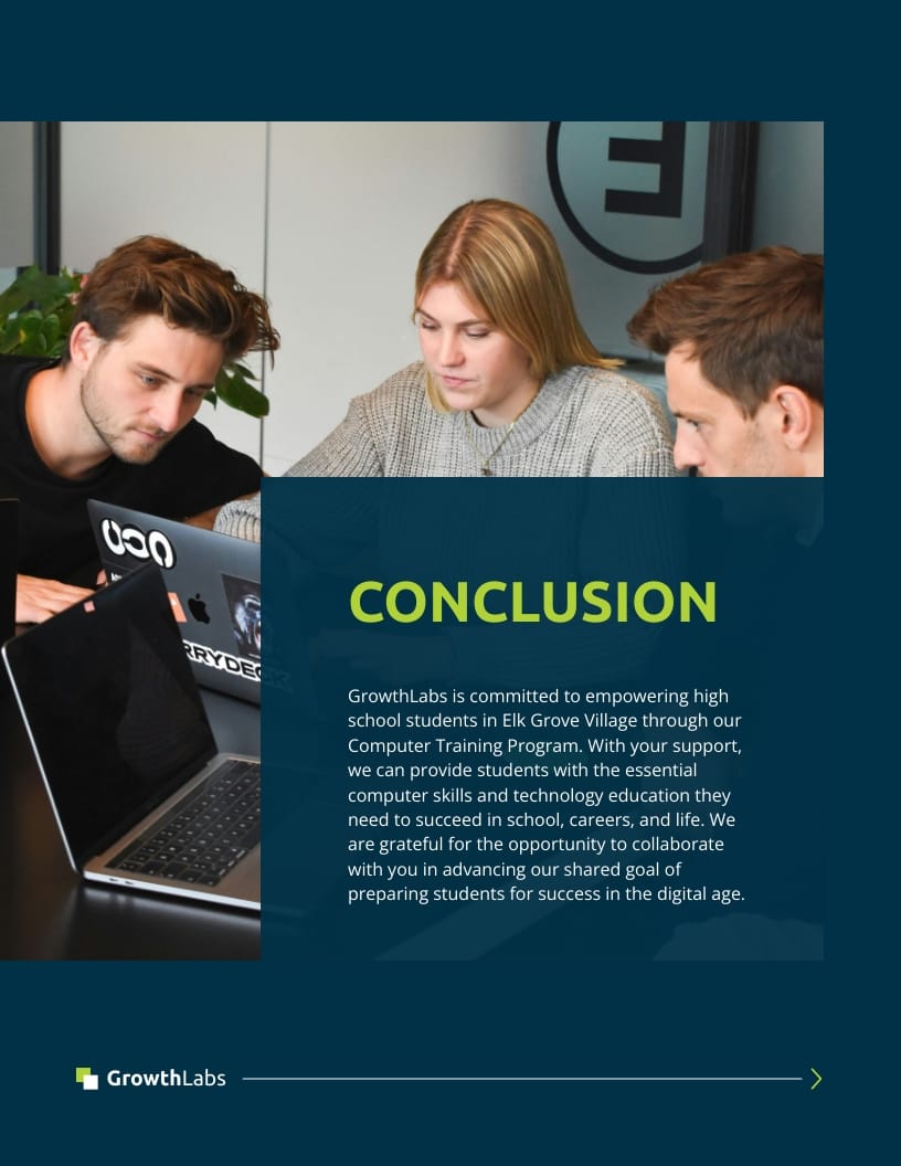 Computer Training Bootcamp Grant Proposal Template | Visme