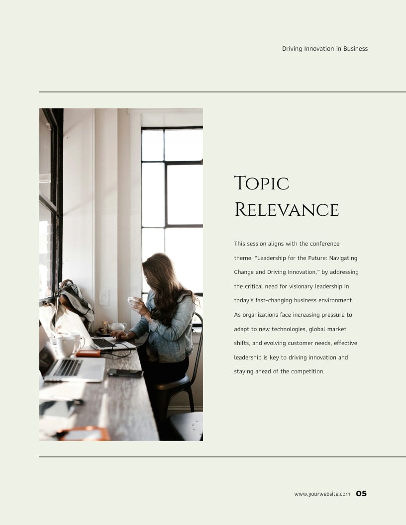 Conference Proposal Abstract Example Template | Visme