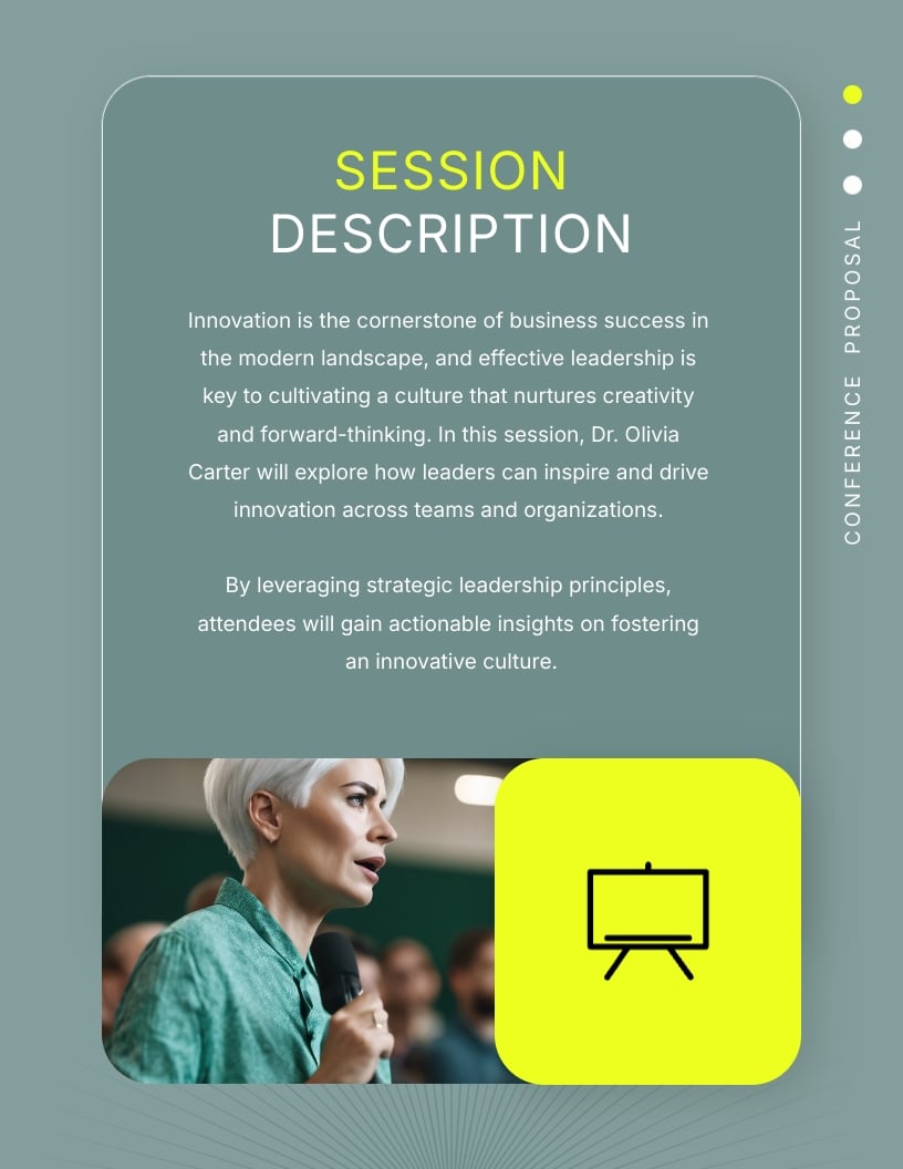 Conference Proposal Speaker Template | Visme