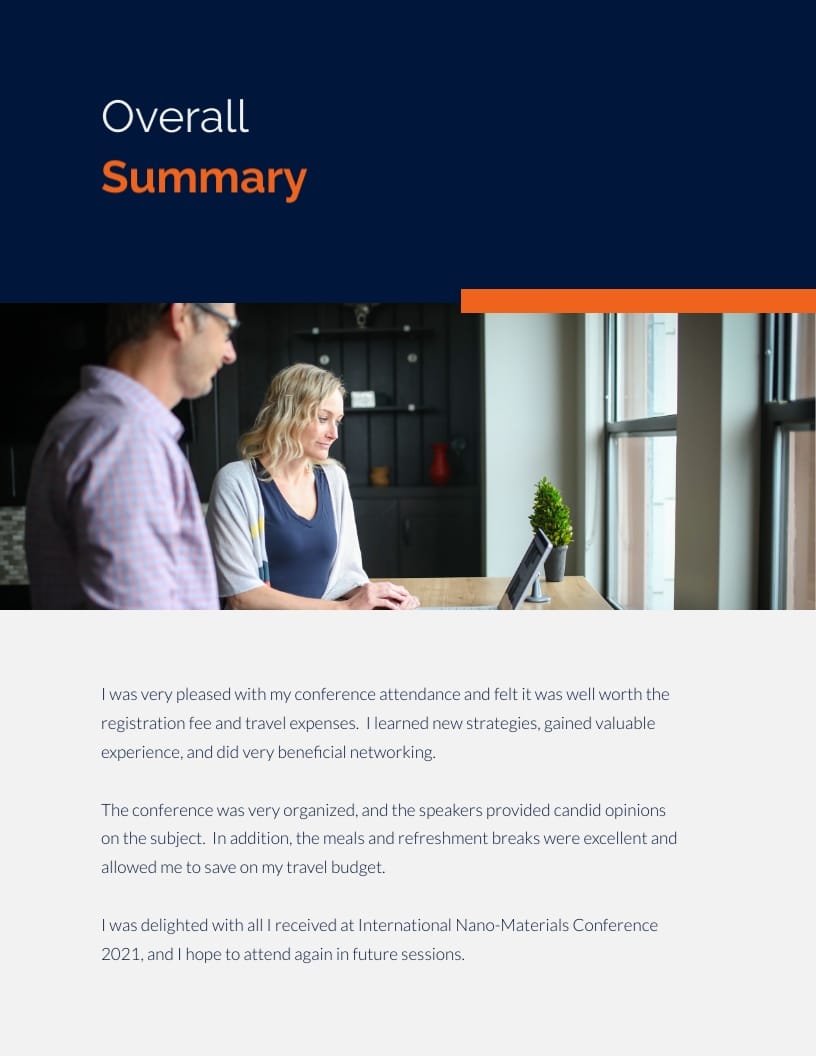 Conference Trip Report Template | Visme