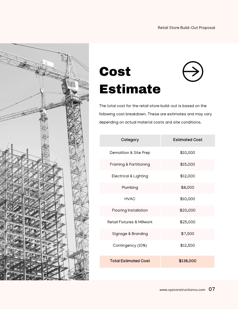 Construction Bid Proposal Template | Visme