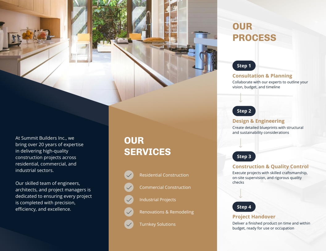 Construction Brochure Template | Visme