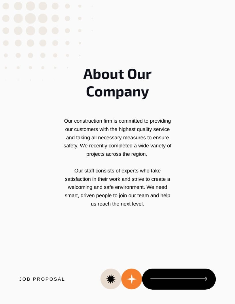 Construction Job Proposal Template | Visme