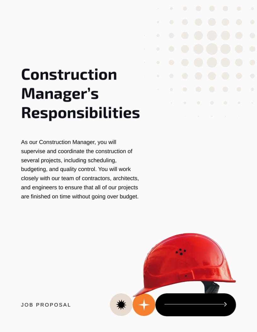 Construction Job Proposal Template | Visme