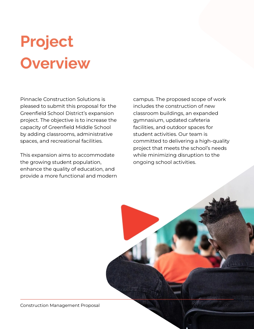 Construction Management Proposal Template | Visme