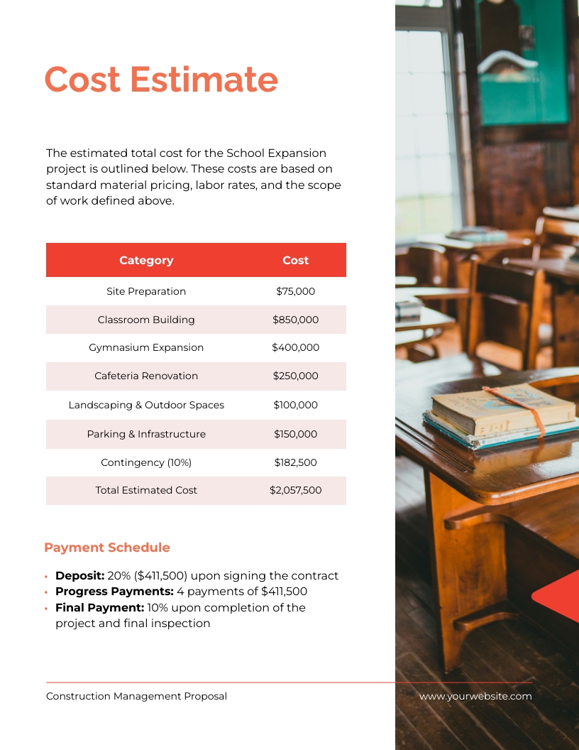 Construction Management Proposal Template | Visme