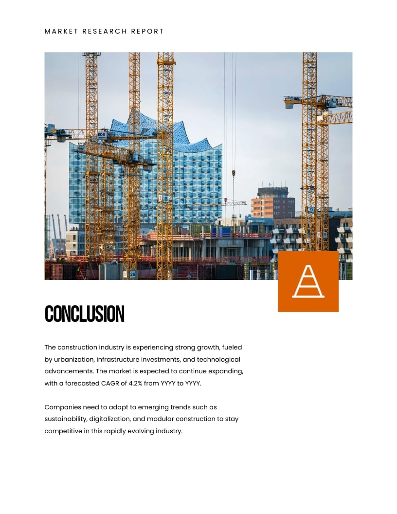 Construction Market Research Report Template | Visme