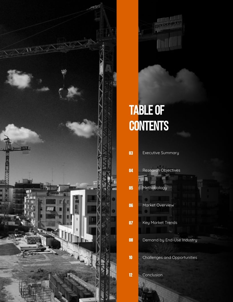 Construction Market Research Report Template | Visme