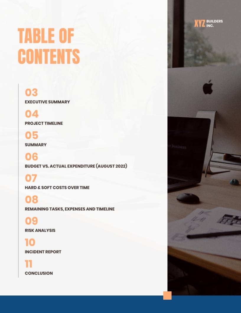 Construction Progress Report Template | Visme