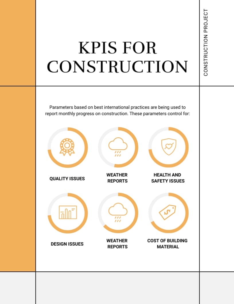 Construction Project Management Status Report Template | Visme
