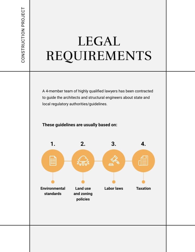 Construction Project Management Status Report Template | Visme