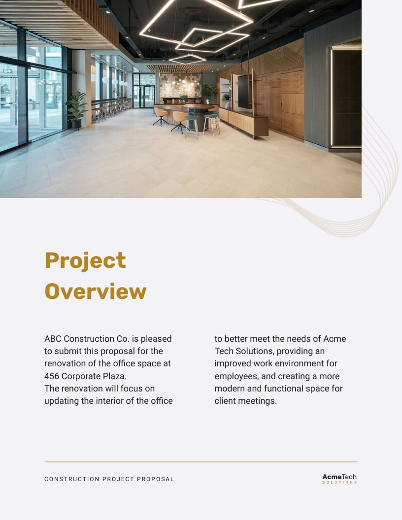 Construction Project Proposal Template | Visme