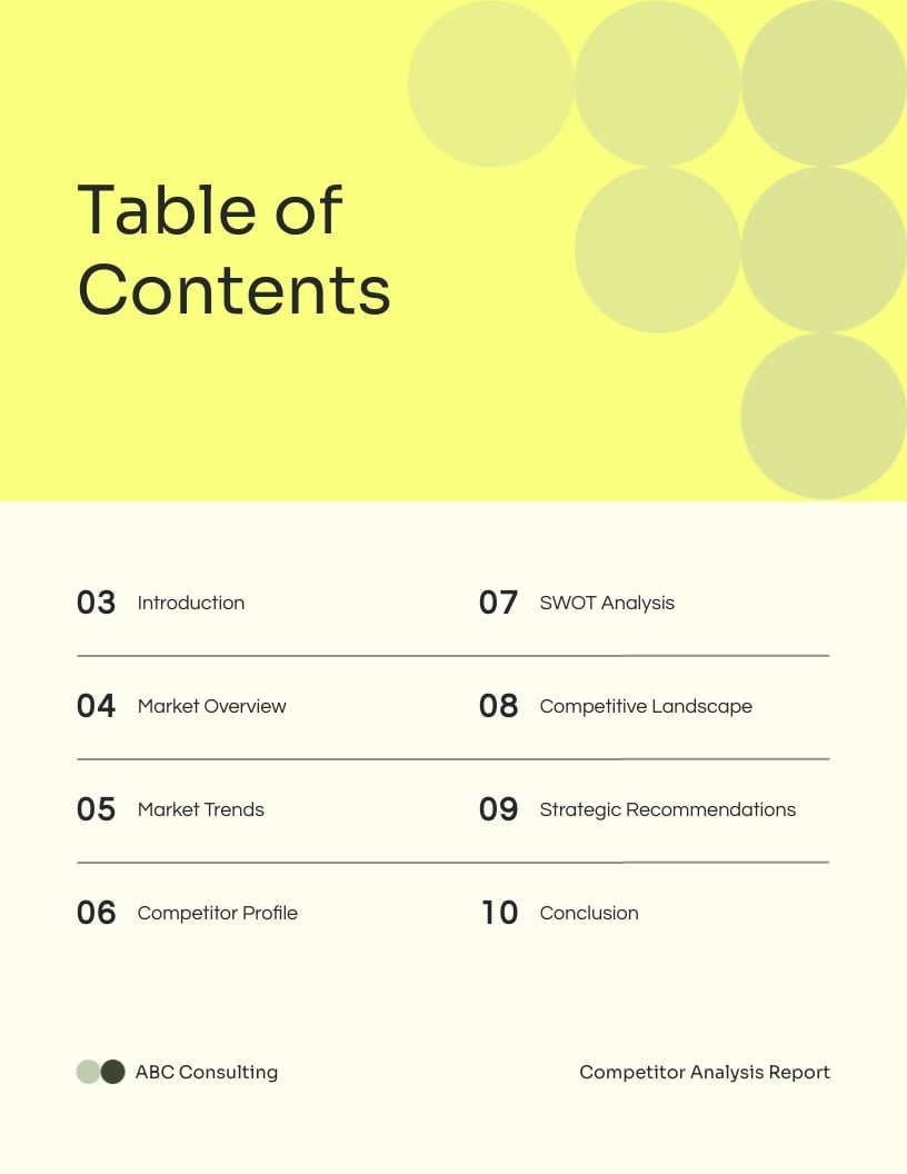 Consulting Competitor Gap Analysis Report Template | Visme