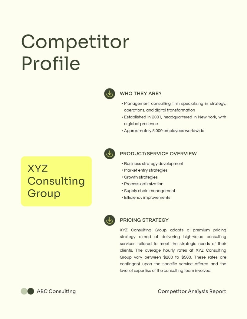 Consulting Competitor Gap Analysis Report Template | Visme