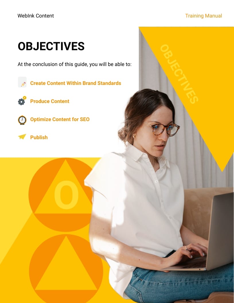 Content Writer Training Manual Template | Visme