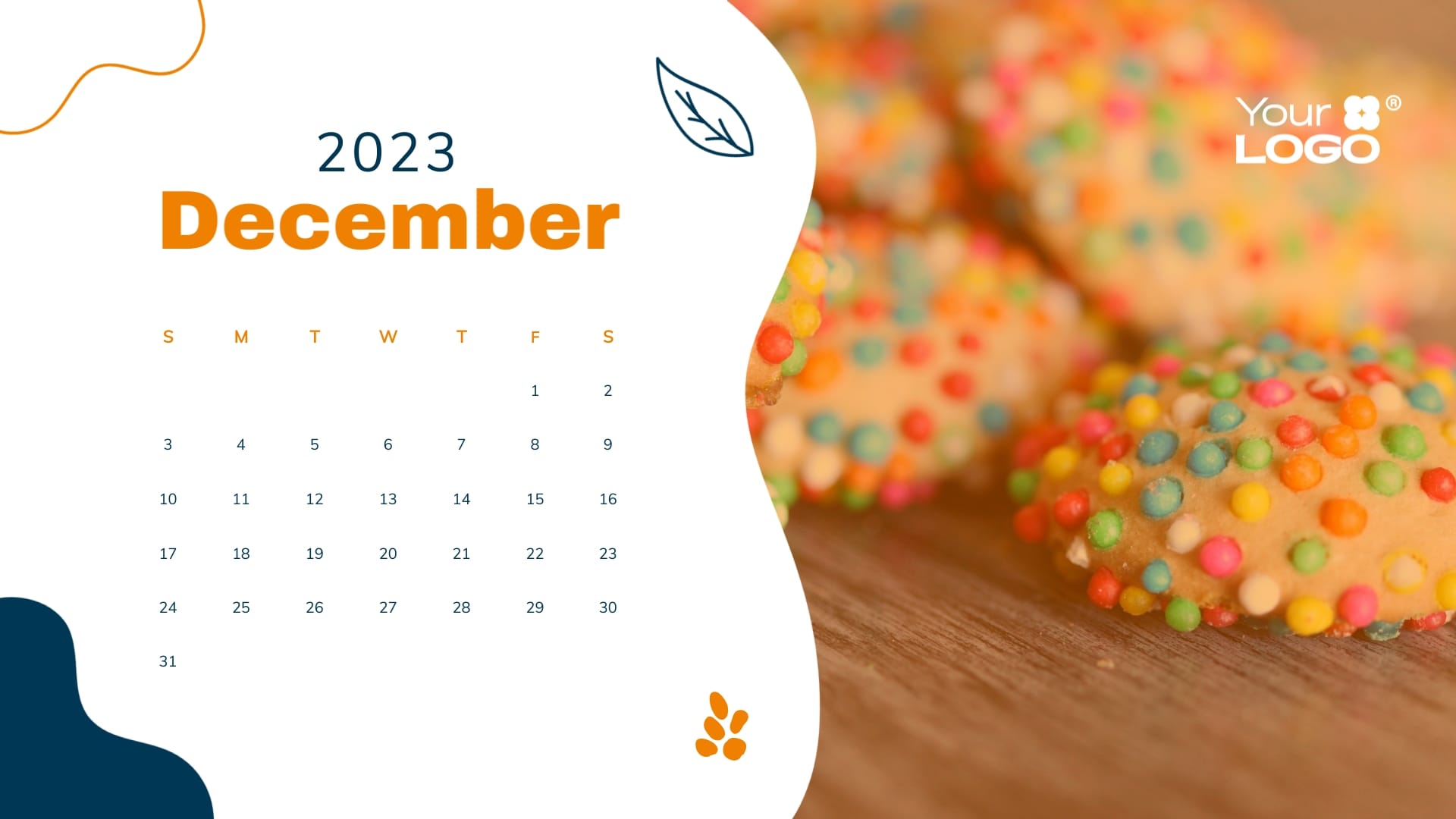 Cookie Company Calendar Template | Visme