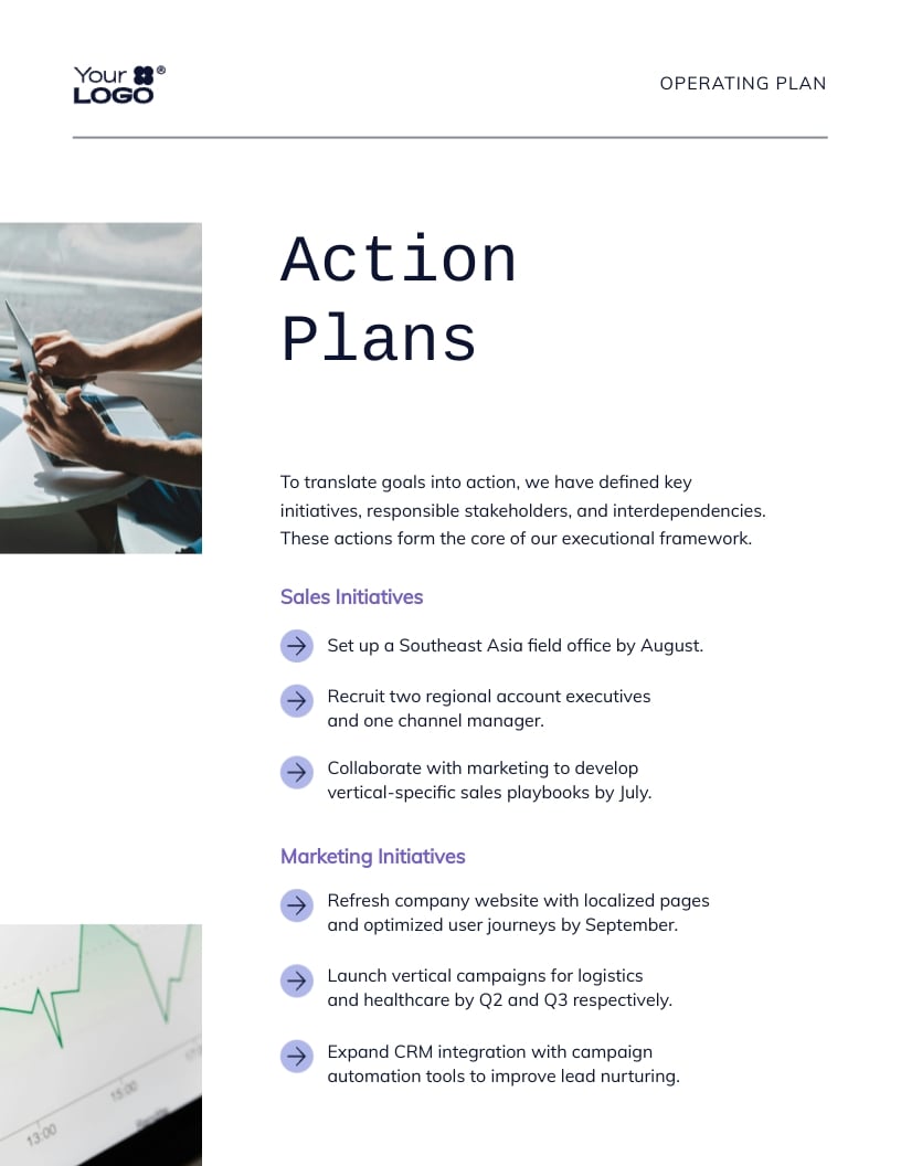 Corporate Annual Operating Plan Template | Visme